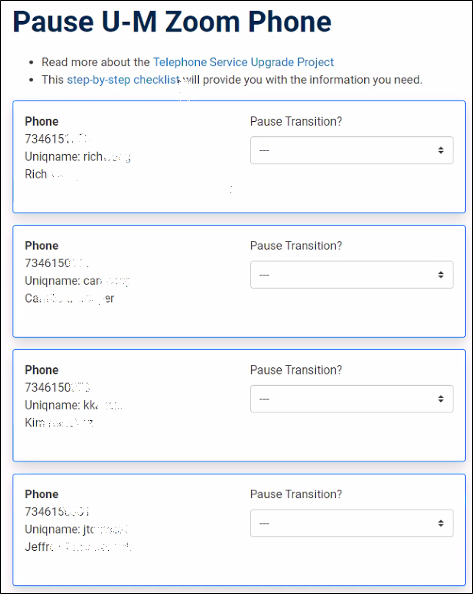 Pause Zoom Phone 1 / ITS Documentation